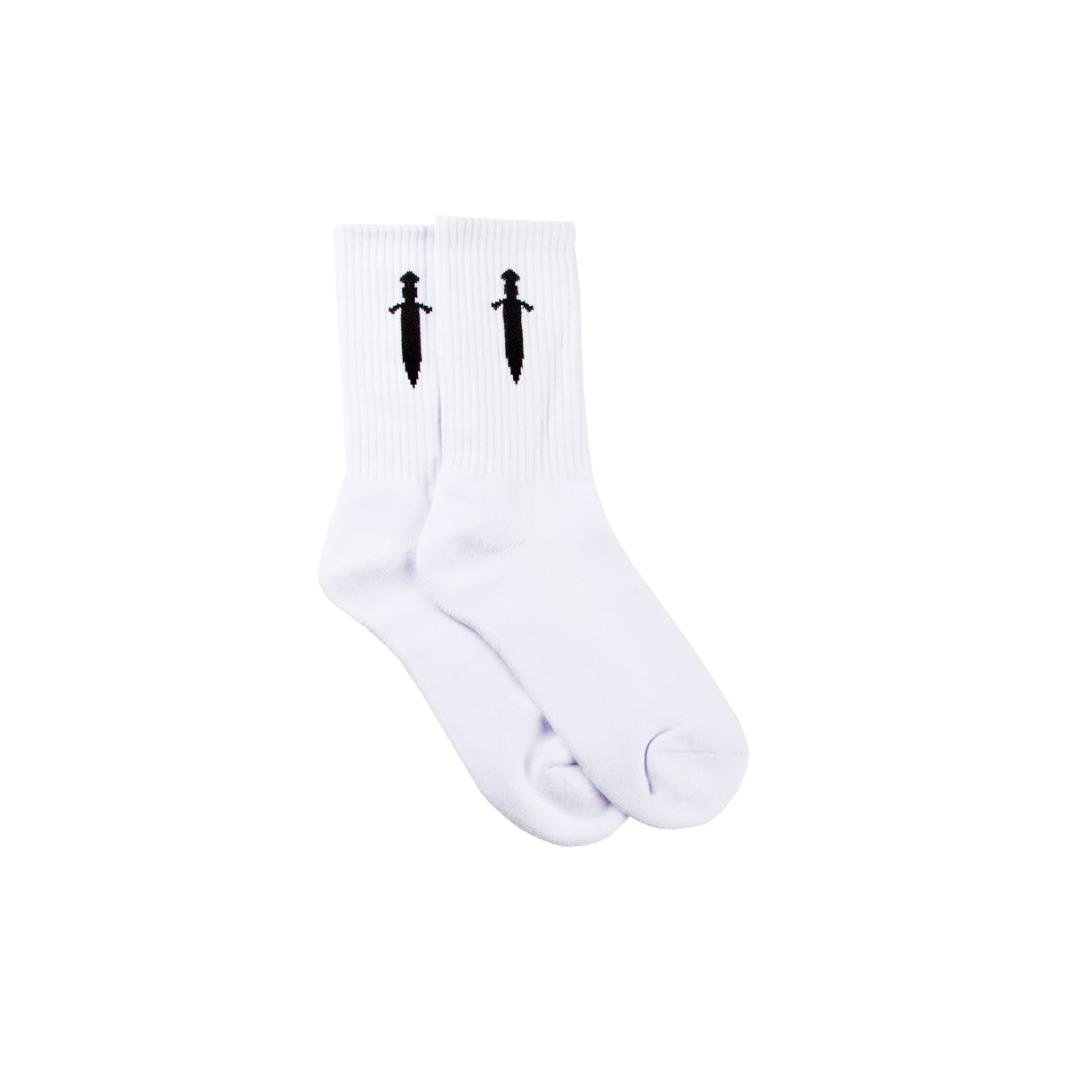 DAGGER SOCKS (WHITE/BLACK) – Dybbuk LLC